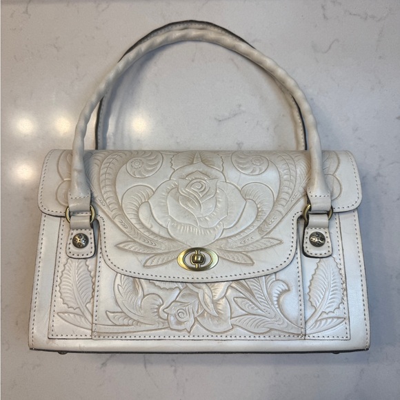 Patricia Nash | Bags | Patricia Nash Sanabria White Waxed Tooled Cream ...